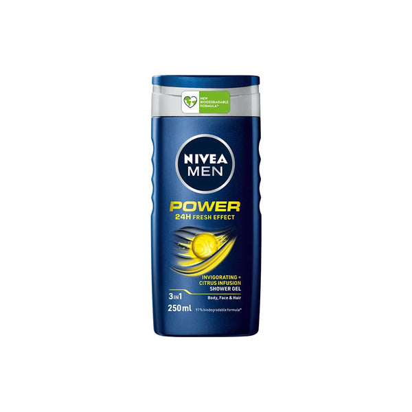 NIVEA MEN SHOWER GEL 250ML POWER - D.Watson Cosmetics